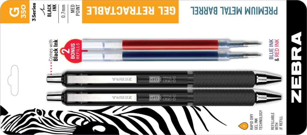 Zebra G-350 Gel Retractable Pen | Unsharpen